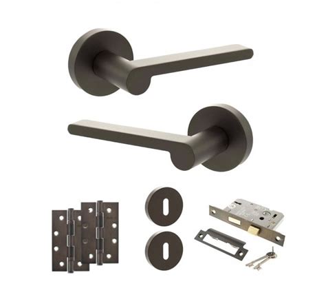 Senza Pari Darrio Door Handle Lock Pack 4 Slim Knuckle Hinges X2