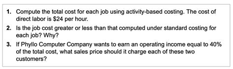 Solved Predetermined Overhead Allocation Rate Activity