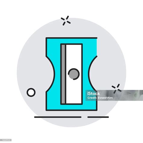 학교 연필 깎는 아이콘입니다 현대적인 플랫 디자인 스타일 웹 사이트 페이지 마케팅 모바일 앱 흰색 배경에 디자인 요소에 대한