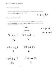 Lsn Finding Div And Mod Pdf Lsn Finding Div And Mod Unit Page Course Hero