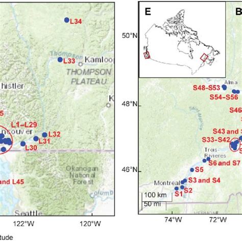 Sampling Locations Of Passive Air Sampler Pas Networks Labeled