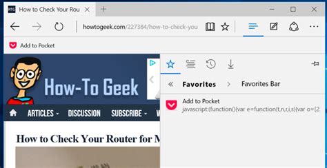 How To Install And Use Bookmarklets In Microsoft Edge