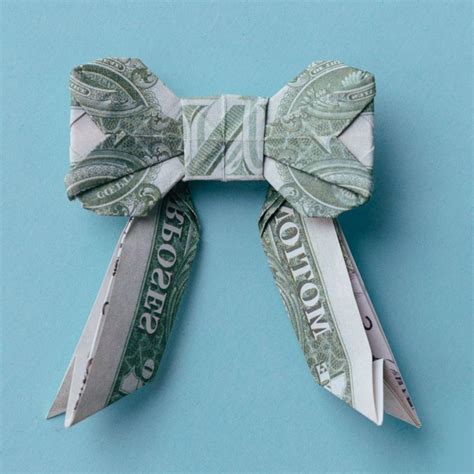 Delightful Dollar Bill Origami Heart With Bow For Ts And Decor