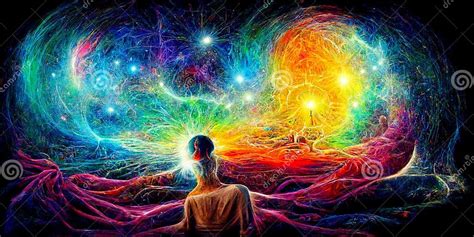 Enlightened Being Projecting The Power Of Intention Into The Universe