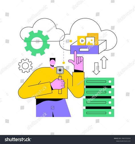 Cloud Storage Abstract Concept Vector Illustration Stock Vector Royalty Free 2063722934