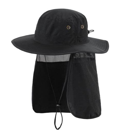 Home Prefer Upf50 Mens Sun Hat With Neck Flap Quick Dry Uv Protection