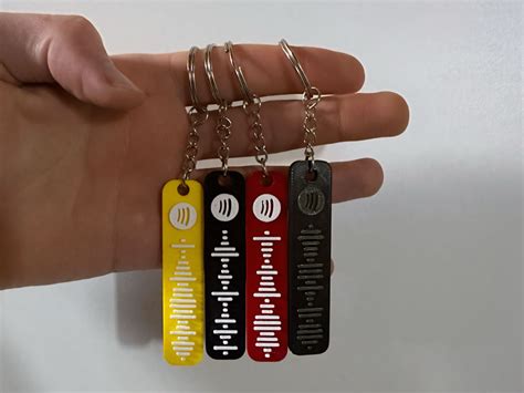 Cute Customizable Spotify Keychain By Stampabile Makerworld Download