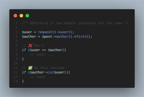 Laravel Tip Compare Eloquent Model Instances Abdelhak Darbeida