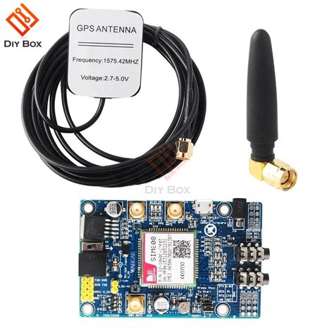 Sim808 Module Gsm Gprs Gps Development Board Ipx Sma With Gps Antenna