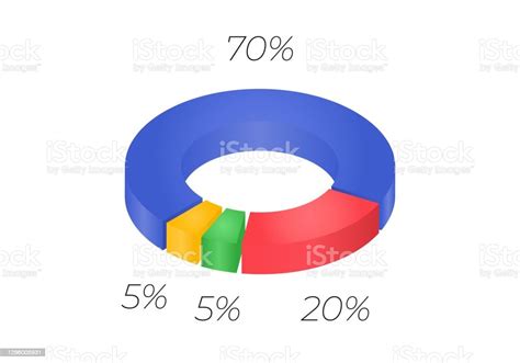 벡터 3d 도넛 차트 인포그래픽 원 다이어그램 0명에 대한 스톡 벡터 아트 및 기타 이미지 0명 3차원 형태 계단 및 층계 Istock