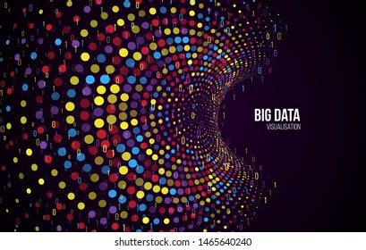Big Data Visualization Abstract Background Dots Stock Vector Royalty Free
