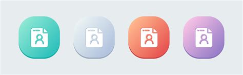 Personal Data Solid Icon In Flat Design Style Privacy Signs Vector