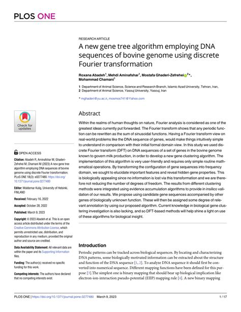 Pdf A New Gene Tree Algorithm Employing Dna Sequences Of Bovine