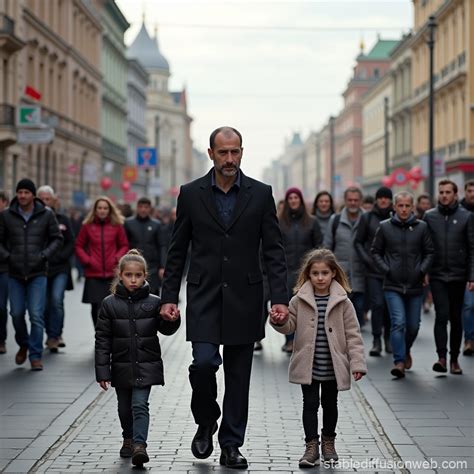 A Photo Of Bashar Al Assad Walking In The Streets Of Moscow With His