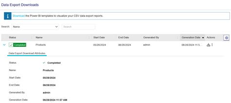 Data Export Downloads