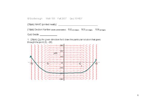 Quiz 10 With Answer Key Mathematical Concepts Calculus Math 131 Docsity