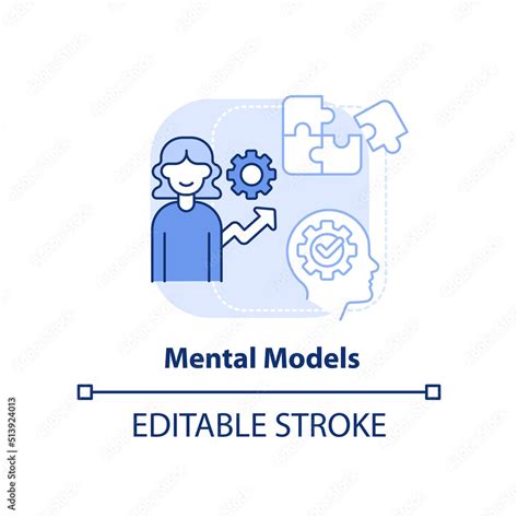 Mental Models Light Blue Concept Icon Basic Life Skill Abstract Idea Thin Line Illustration