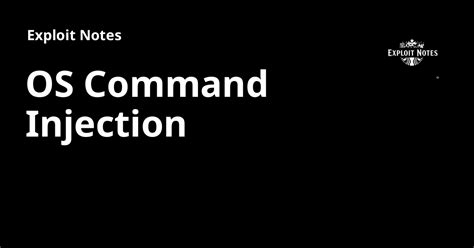 Os Command Injection Exploit Notes