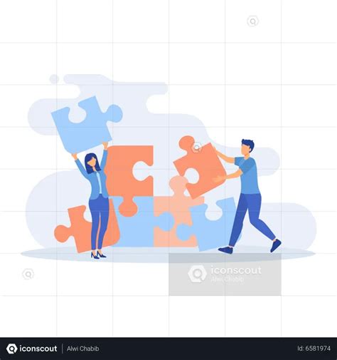 Assembling Jigsaw Puzzle Illustration Free Download Business