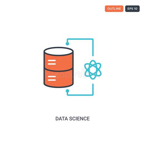 2 Color Data Classification Concept Vector Icon Isolated Two Color Data Classification Vector