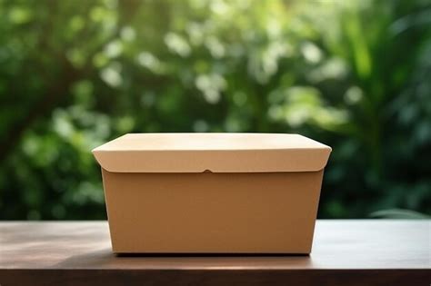 Premium Ai Image Biodegradable Box Package For Togo Food