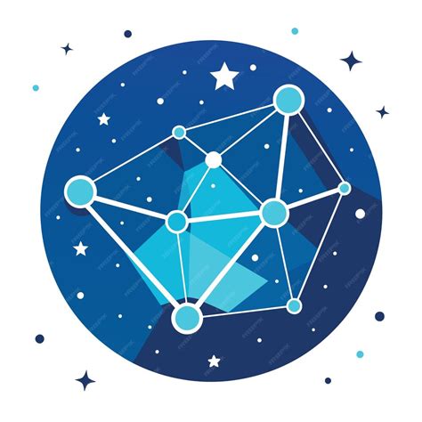 A Blue And White Drawing Of A Polygon With The Words X On It Premium Ai Generated Vector