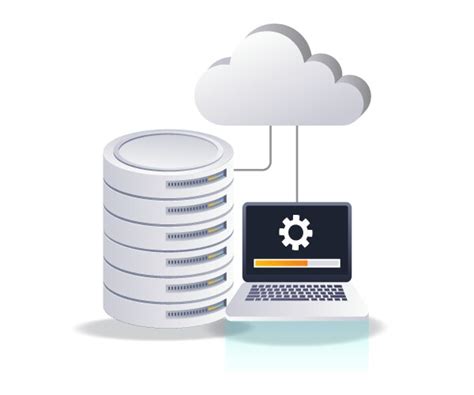 Flat Isometric Cloud Server Maintenance Royalty Free Vector