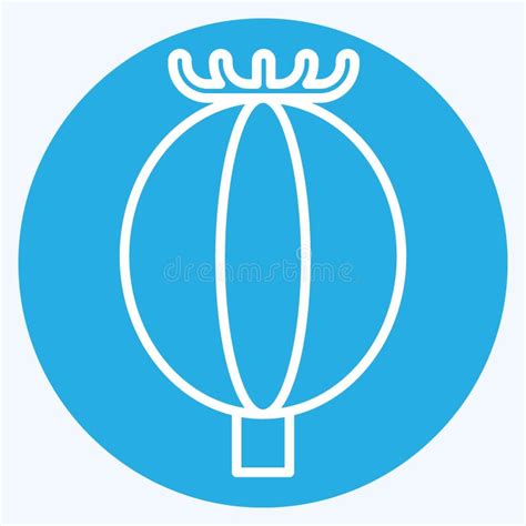 Icon Opium Related To Addiction Dictionary Symbol Blue Eyes Style