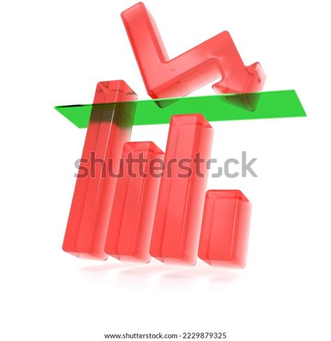 Stop Loss Order Illustration Red Graph Showing Stock Illustration