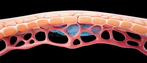 A Detailed Microscopic View Of A Tissue Structure Illustrating Cellular