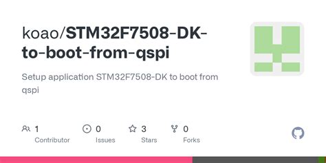 Github Koaostm32f7508 Dk To Boot From Qspi Setup Application