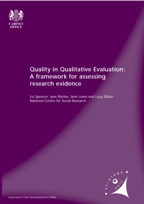 Quality In Qualitative Evaluation A Framework For Assessing Research