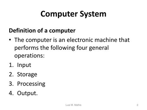 PPT Computer System PowerPoint Presentation Free Download ID 5340792