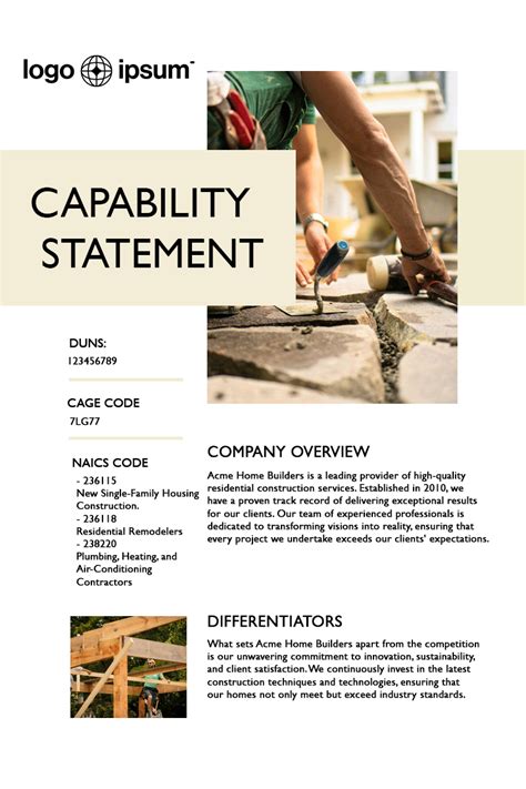 Create Professional Capability Statements Online Free Builder And 30 Day Trial Kynetix Ai