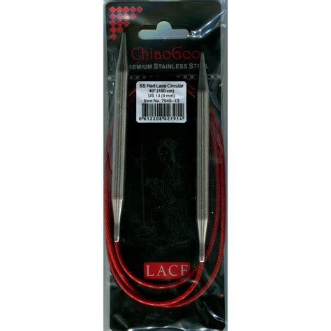 Chiaogoo Red Lace Fixed Circular Needle 60 Cm 9 Mm Wollerei Vienna