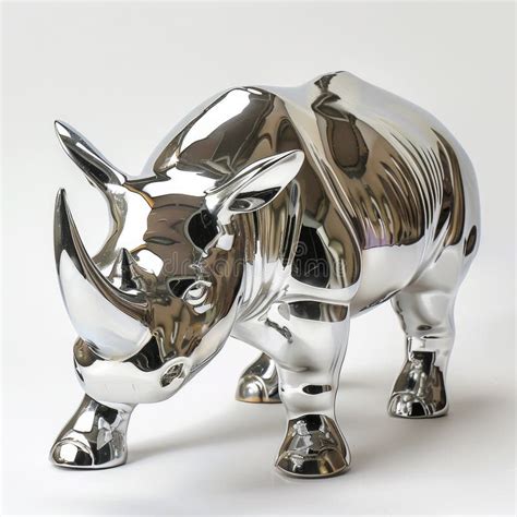Chrome Effect Animal On Isolated Background Stunning Metallic Finish
