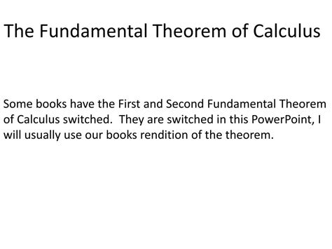 PPT The Fundamental Theorem Of Calculus PowerPoint Presentation Free Download ID 2451866