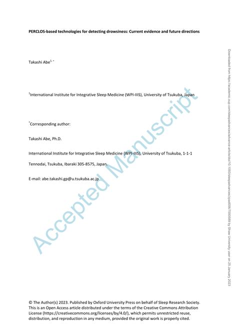 Pdf Perclos Based Technologies For Detecting Drowsiness Current