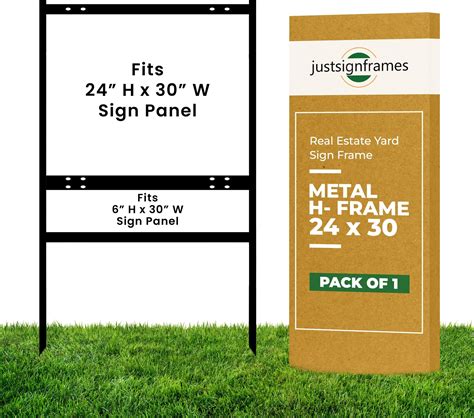 Justsignframes Real Estate Metal Yard Sign H Frame With
