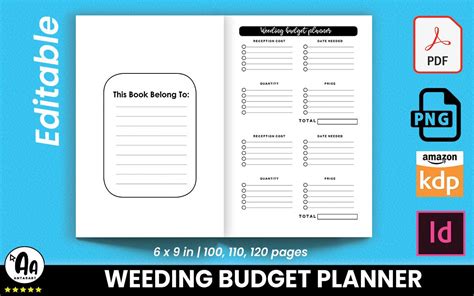 Weeding Budget Planner Kdp Interior Graphic By Antarart · Creative Fabrica