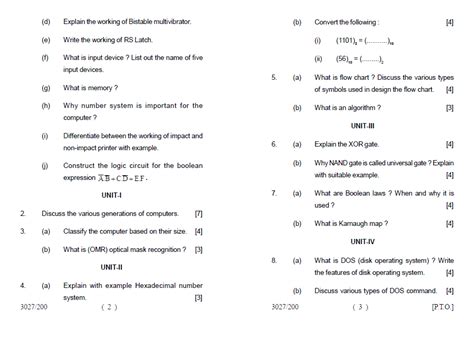 Lucknow University B Sc Part I Back Paper New Syllabus COMPUTER SCIENCE First Paper