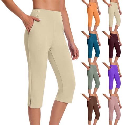 Simua Capri Pants For Women High Waist Stretch Womens Golf Capris Pants