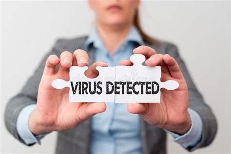 Sign Displaying Virus Detected Business Idea A Computer Program Used To Prevent And Remove