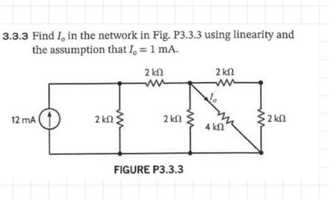solved 3 3 3 find i0 in the network in fig p3 3 3 using