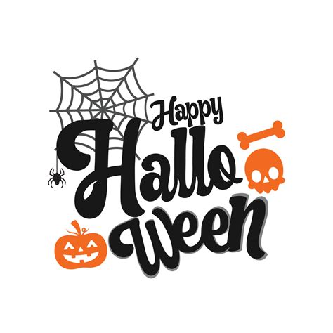 Happy Halloween Logo Vector Lettering Holiday Typography For Banner