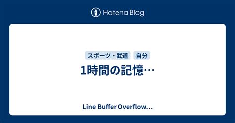 1時間の記憶… line buffer overflow…