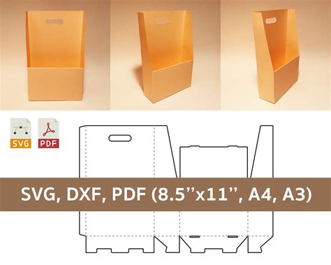 Document Box Template Document Holder File Organizer Box Etsy