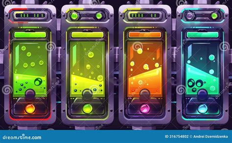 Game Loading Progress Bars Modern Set Cartoon Interface Gui Design Elements Status And