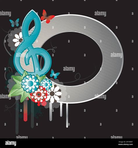 Background With Treble Clefvector Illustration Stock Vector Image