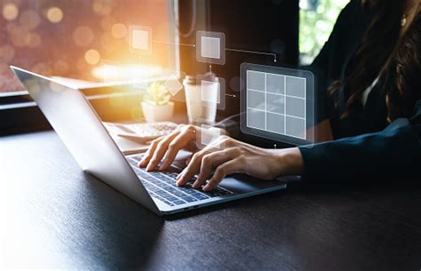 비즈니스 프로세스 및 순서도를 사용한 워크플로 자동화 비즈니스 프로세스 관리 비즈니스 계층 위치 순서와 알고리즘과 컴퓨터 화면의 순서도의 관계 개념과 주제에 대한 스톡 사진